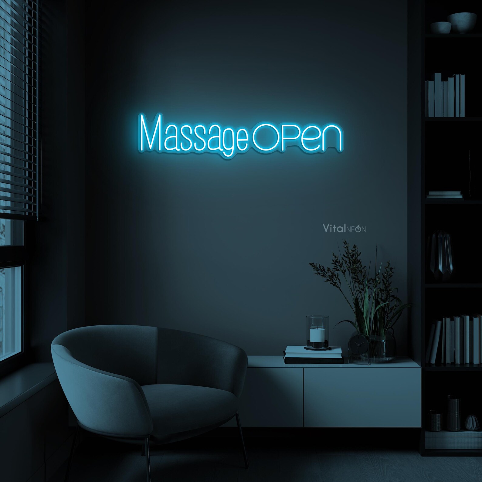 Massage Open LED Neon Sign Spa Wall Art for Therapy Room Salon Decor - Etsy