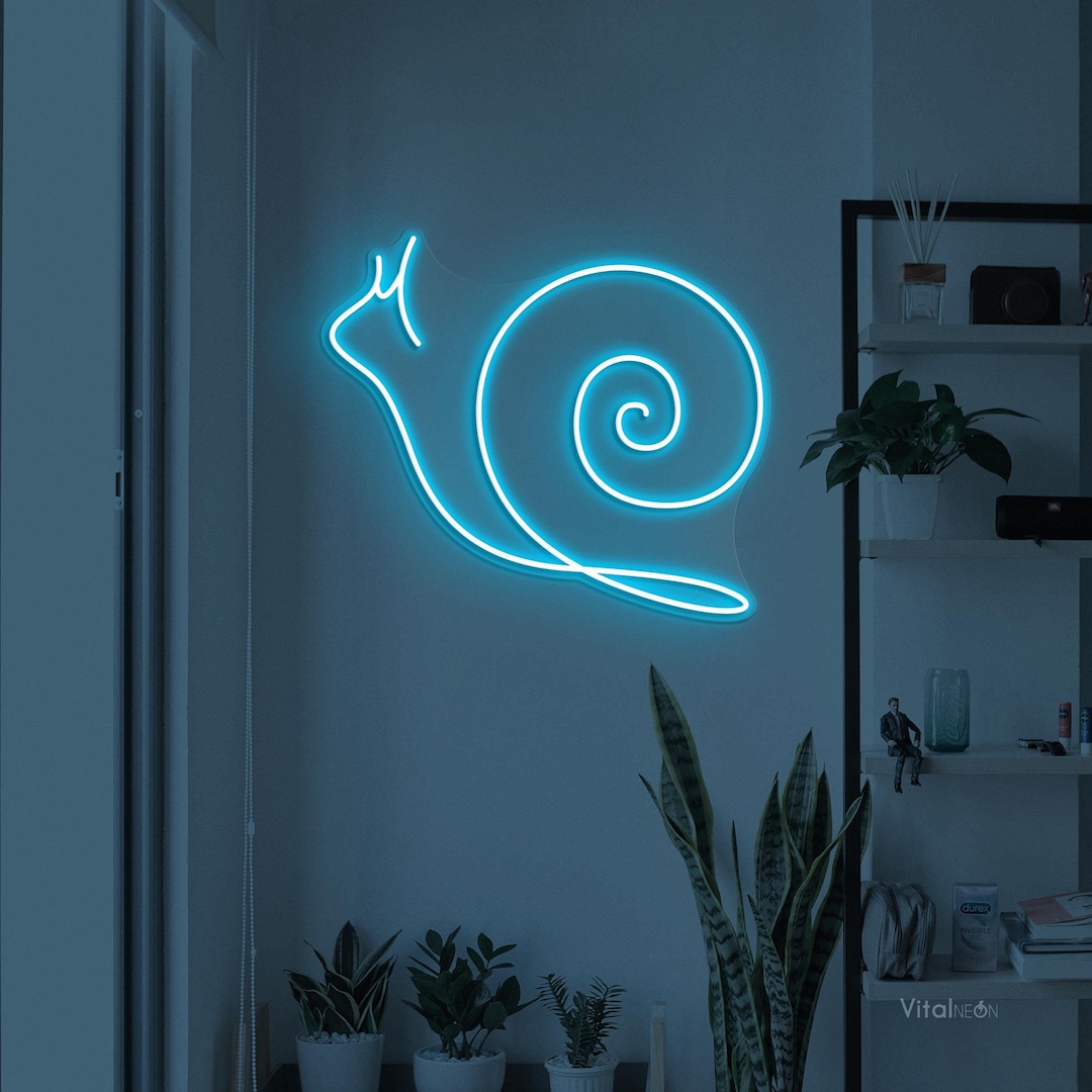 Snail Neon Sign, Snail LED Light, Beach Wall Decor, Personalized Snail ...
