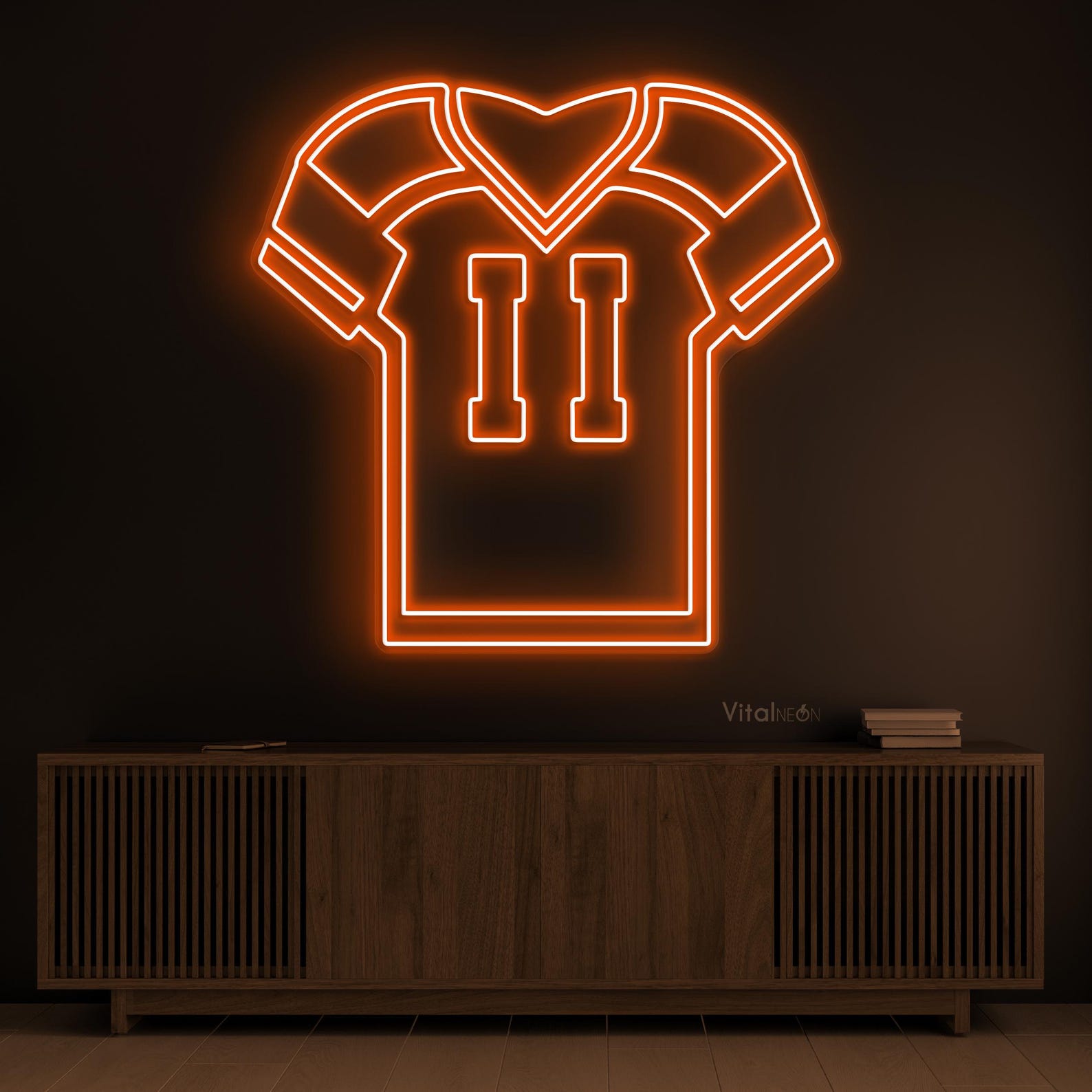 Custom Football Jersey LED Neon Sign, Sports Decor - Etsy