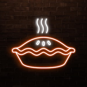 Pie Neon Sign, Apple Pie LED Light, Dessert Neon Light, Bakery Wall ...