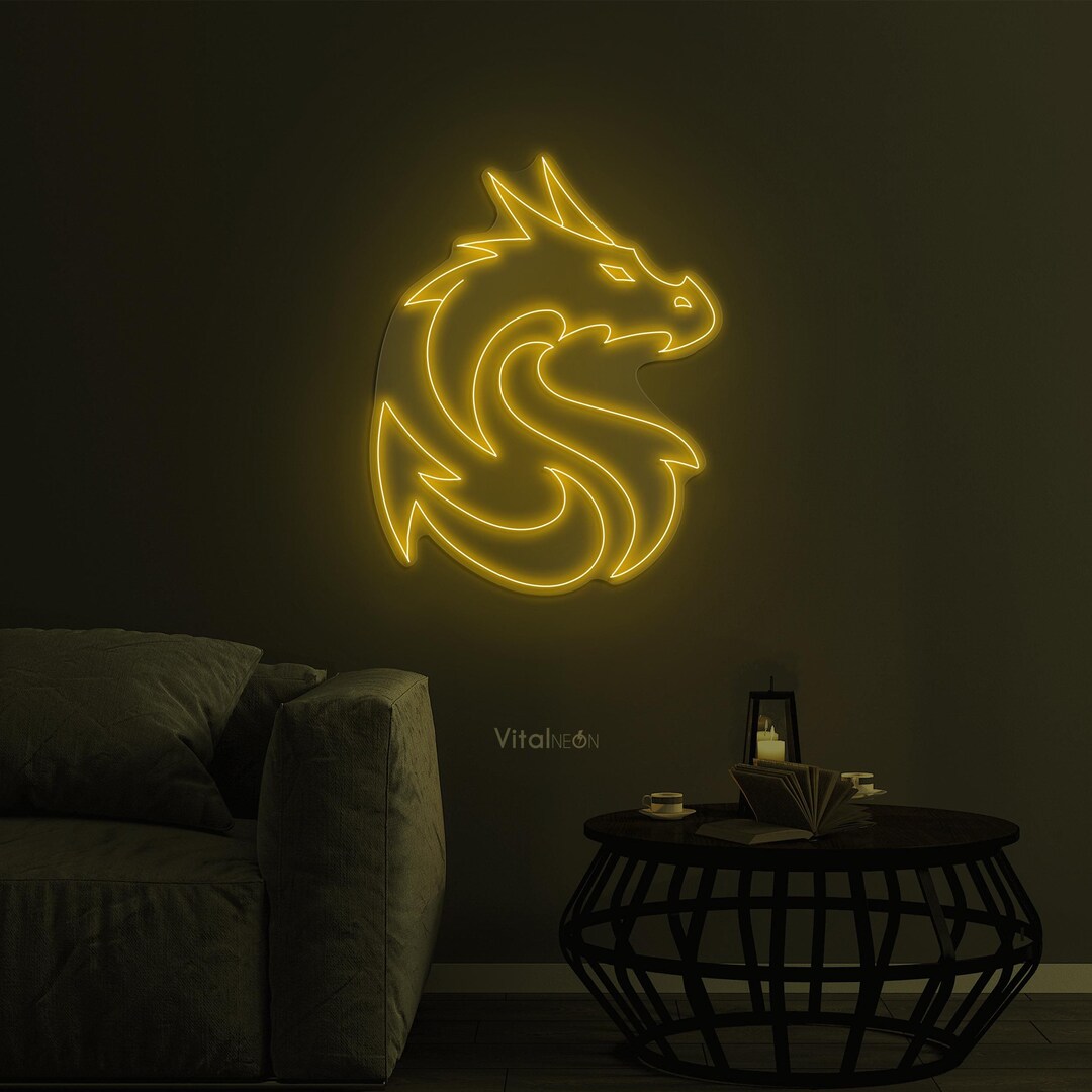 Dragon Neon Sign, Dragon LED Light, Dragon LED Neon Art, Japanese ...