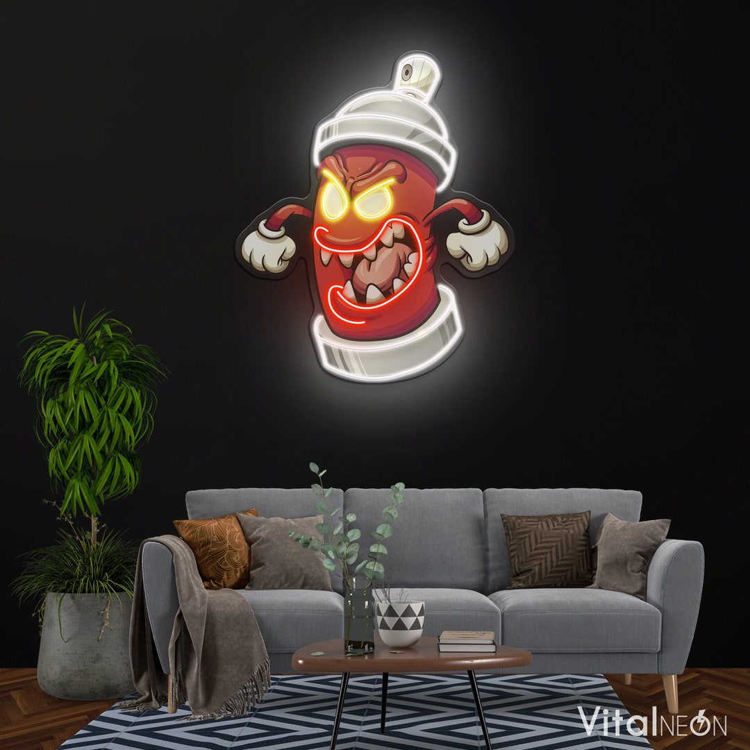 Angry Fire Hydrant Neon Sign, LED Acrylic Artwork Wall Decor for Game ...
