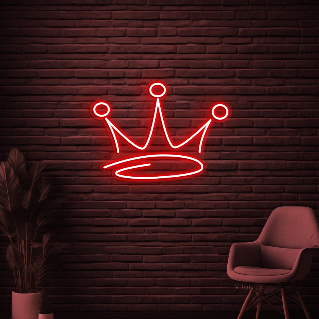 Crown Neon Sign LED Light King Wall Art Custom Decor Bar Shop Kids - Etsy