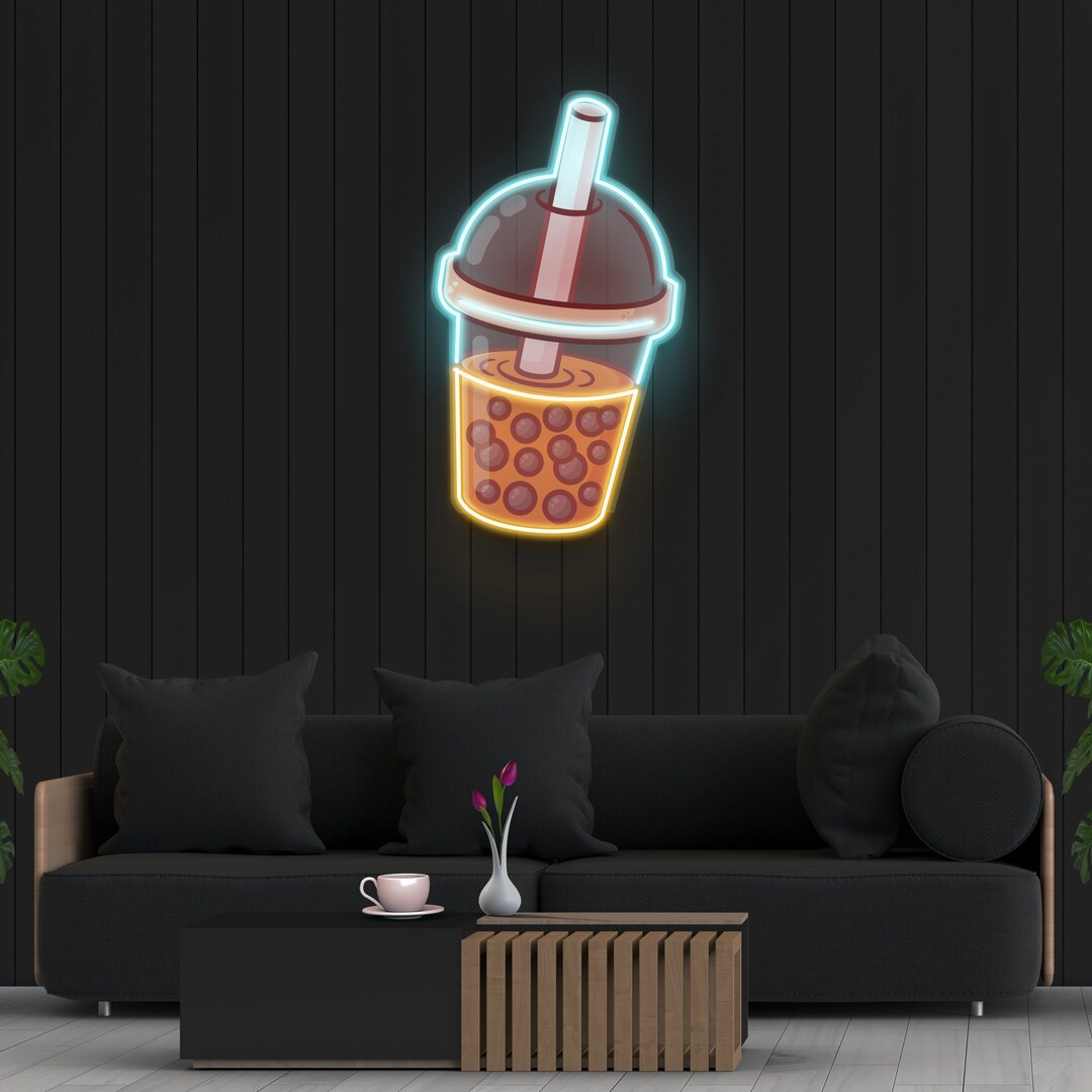 Bubble Tea Boba LED Neon Sign for Café Wall Display and Kitchen Party ...