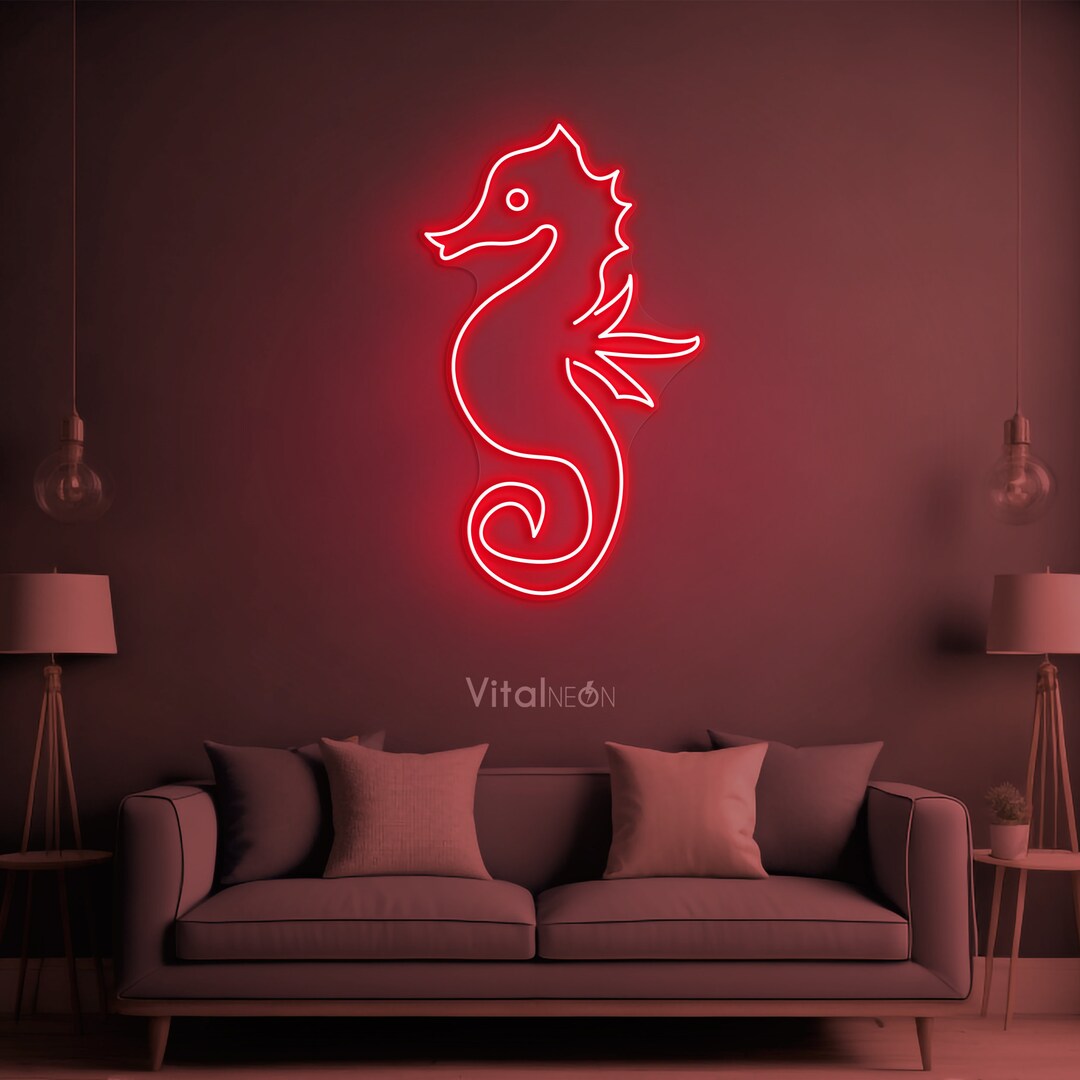 Seahorse Neon Signs, Seahorse LED Light, Seahorse Lover Gift, Seahorse ...