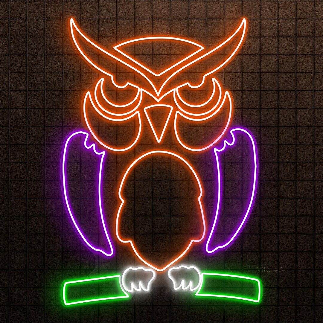Owl Neon Sign, Forest Wall Decor, LED Bird Light - Etsy