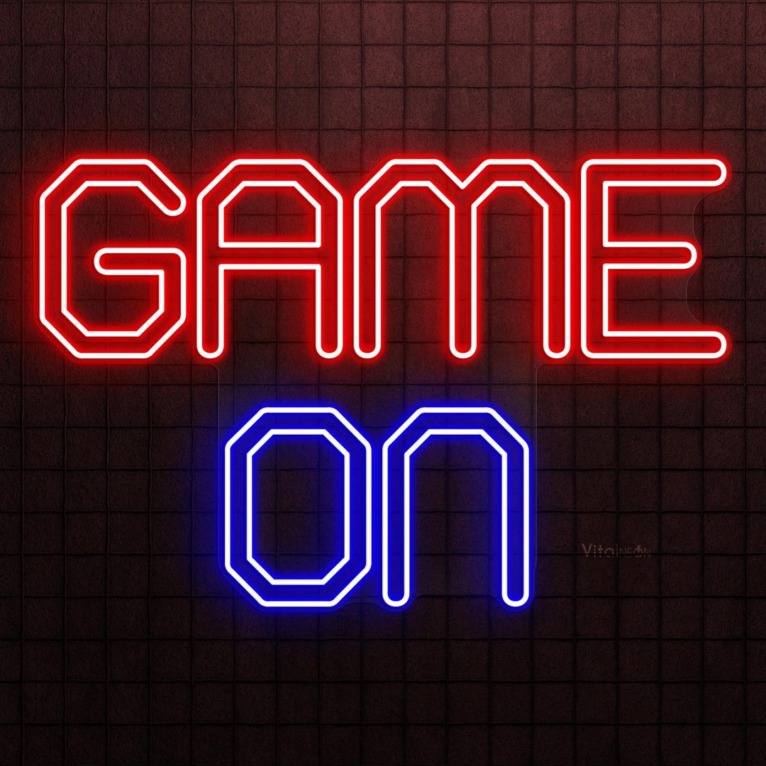 Game on Neon Sign, Game on LED Light, Game Room Wall Decor, Game Zone ...