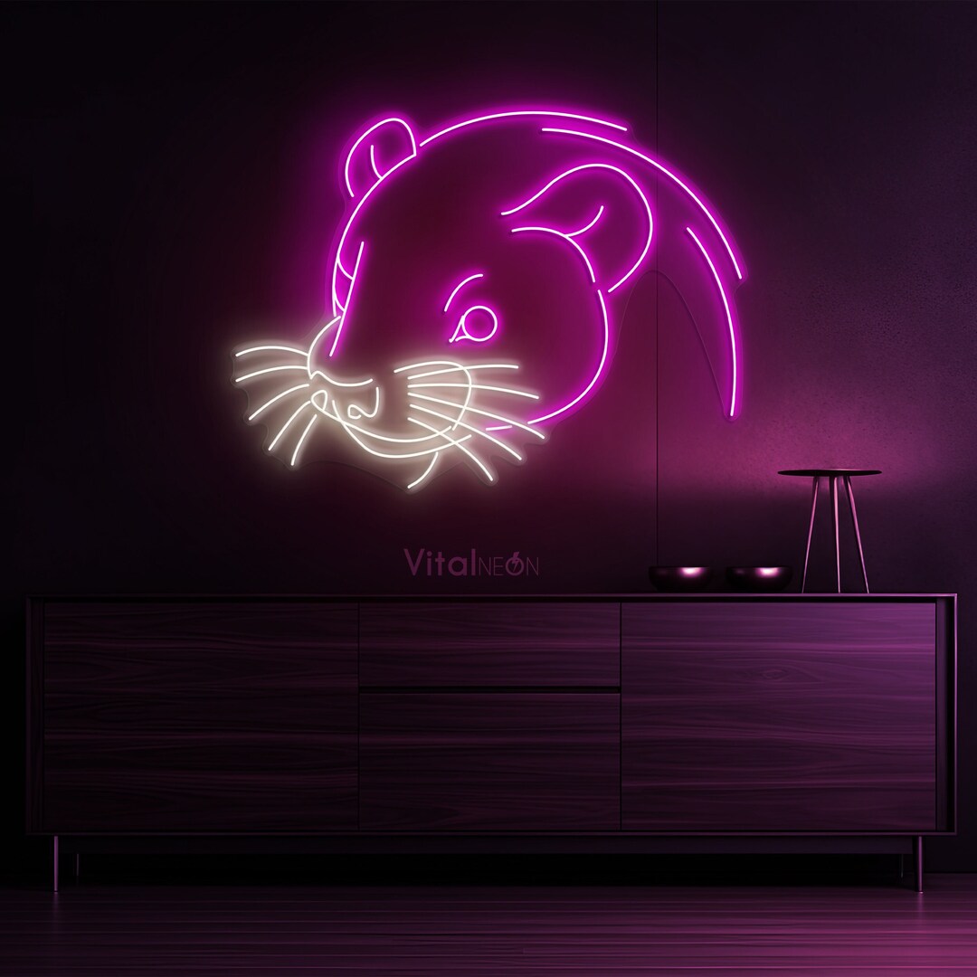 Otter Neon Light, Otter LED Neon Sign, LED Otter Wall Art for Bedroom ...
