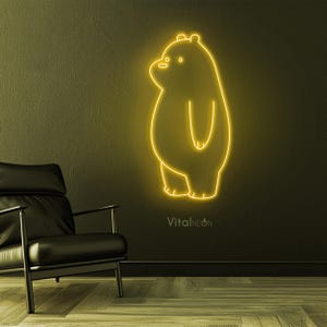 Bear Neon Sign, Custom Bear LED Light, Bear Neon Art, Animal Lovers ...