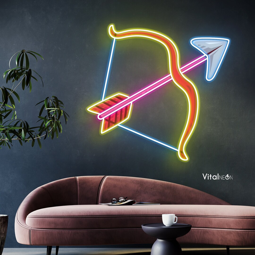 Archer LED Neon Light, Neon Sign, Archer Logo Design Wall Art LED Light ...