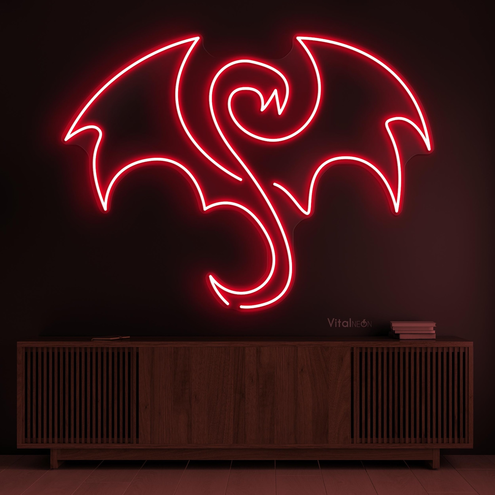 Flying Dragon LED Light Neon Sign, Japanese Game Room Cafe Bar Home ...