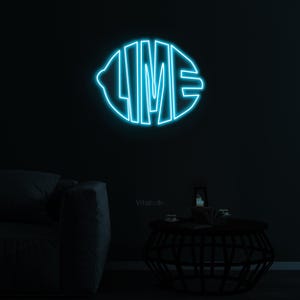 Lime Neon Sign, Lemon Neon Sign, Lime LED Light, Bar Wall Decor, Bar ...