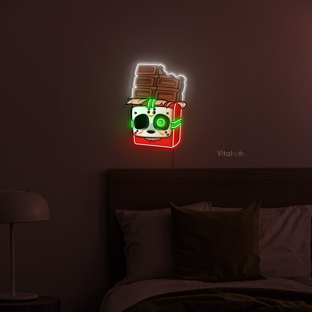 Chocolate Bar Led Neon Sign, Chocolate Neon Pop Art Sign, Chocolate Bar ...