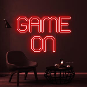 Game on Neon Sign, Game on LED Light, Game Room Wall Decor, Game Zone ...