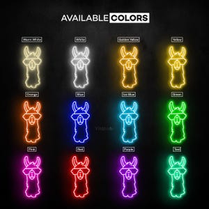 Llama With Sunglasses Neon Sign, Llama With Sunglasses LED Light, Cute ...