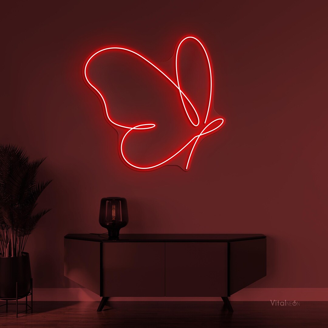 Butterfly Neon Sign LED Light Flying Wall Art for Girl Kids Room Home ...
