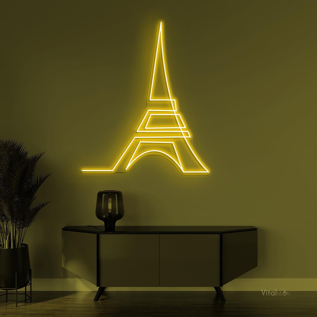 Eiffel Tower Neon Sign, Eiffel Tower LED Light, Eiffel Tower Wall Decor ...