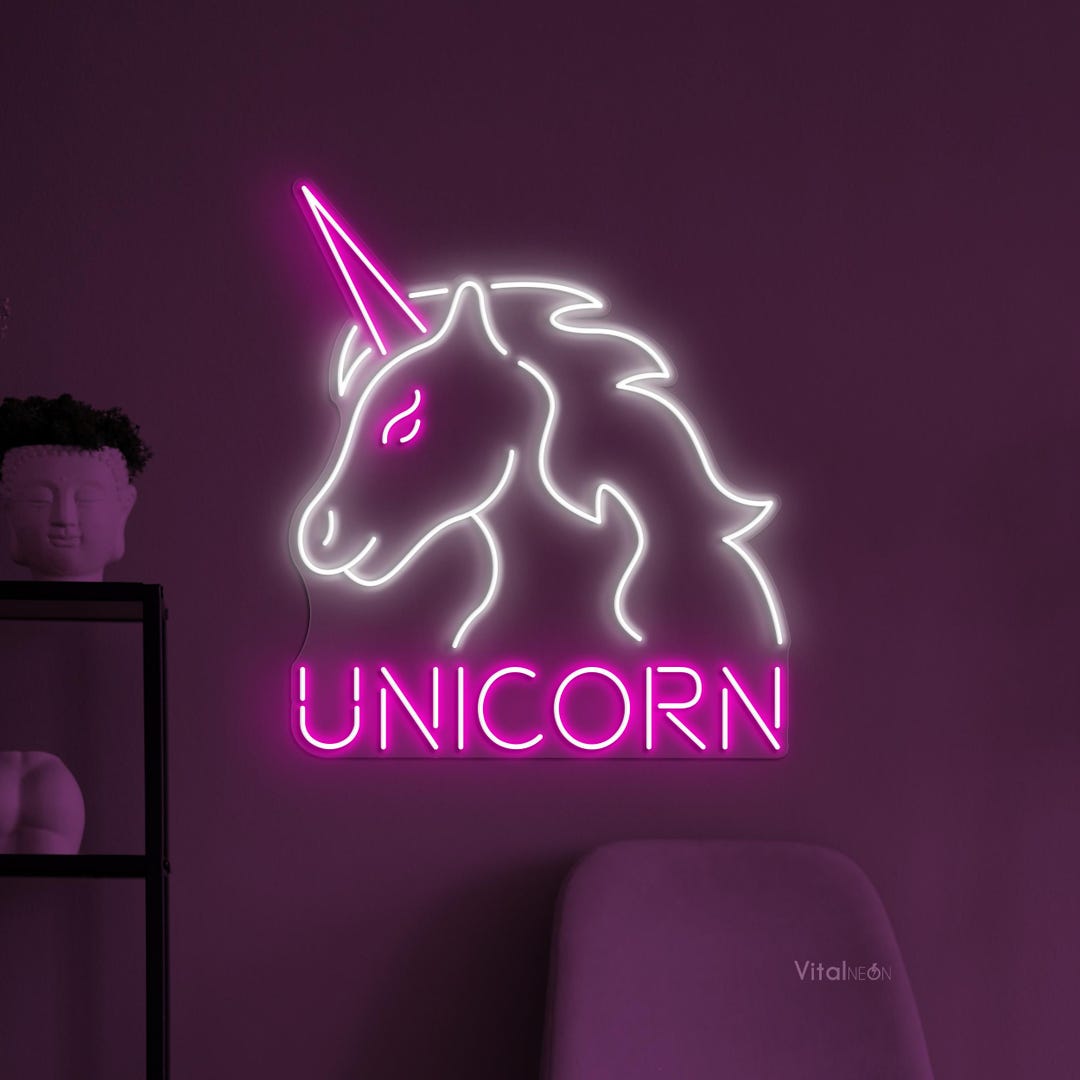 Unicorn Neon Sign, Unicorn LED Light, Unicorn Logo Wall Decor, Fantasy ...