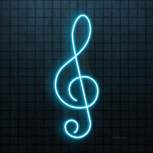 Treble Clef Neon Sign, Treble Clef LED Light, Musical Note Wall Decor ...