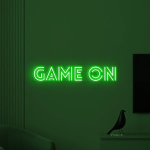 Game on Neon Sign, Game on LED Light, Gaming Zone Wall Decor, Video ...