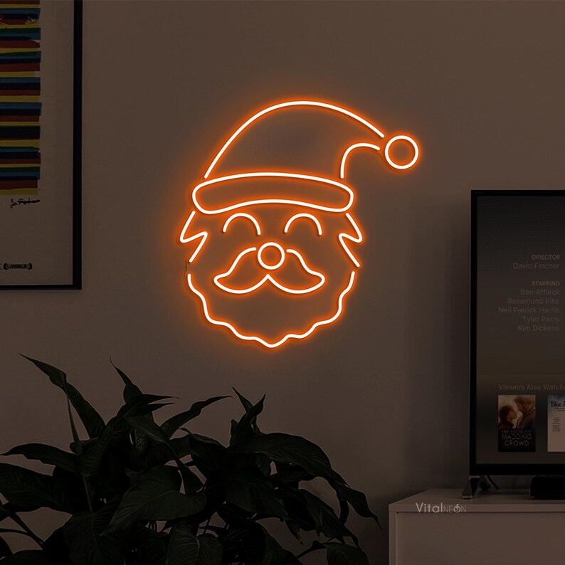 Santa Claus Neon Sign, Santa Claus LED Light, Father Christmas Wall ...