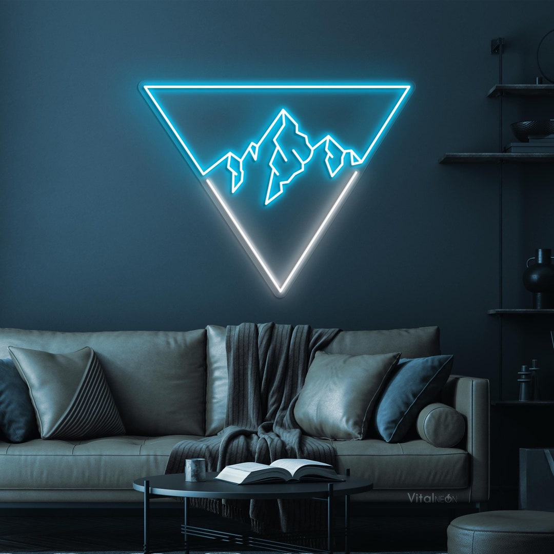 Mountain Neon Sign, Mountain LED Light, Home Wall Decor, Mountain ...