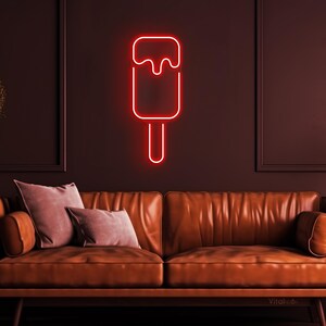 Popsicle Neon Sign, Popsicle LED Light, Ice Cream Wall Decor, Summer ...