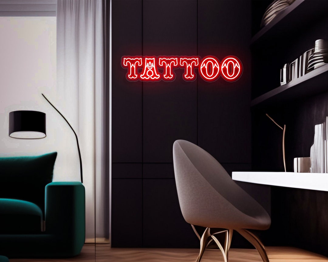 Tattoo Neon Sign, LED Light for Tattoo Studio Decor and Gifts ...