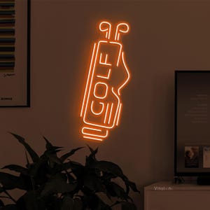 Golf Neon Sign LED Light Bag Wall Decor Club Sports Art Game Room Gift ...