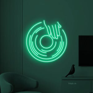Vinyl Neon Sign, Vinyl Record LED Light, Vinyl Spin Wall Decor, Vinyl ...