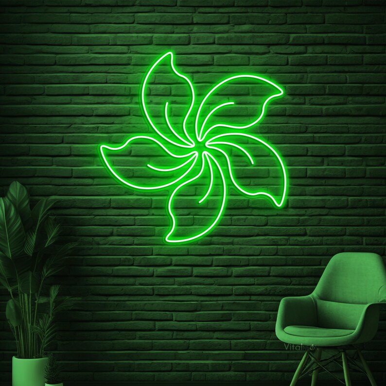 Customizable Flower Neon Sign, Wedding & Business Decor - Etsy