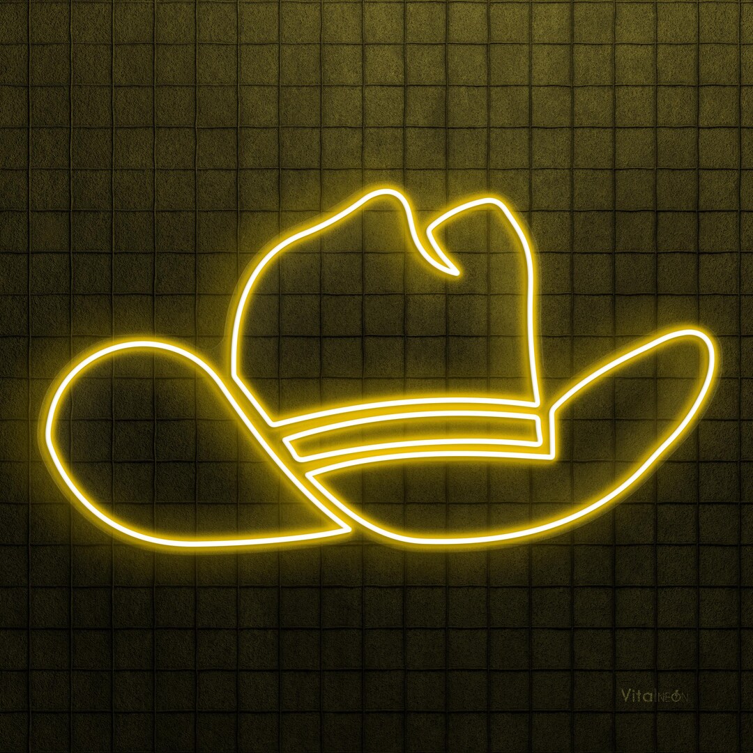 Cowboy Hat Neon Sign, Cowboy Hat LED Light, Home Wall Decor, Western ...