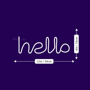 Hello Neon Sign, Hello Neon Light USB Night Light for Kids Room, Living ...