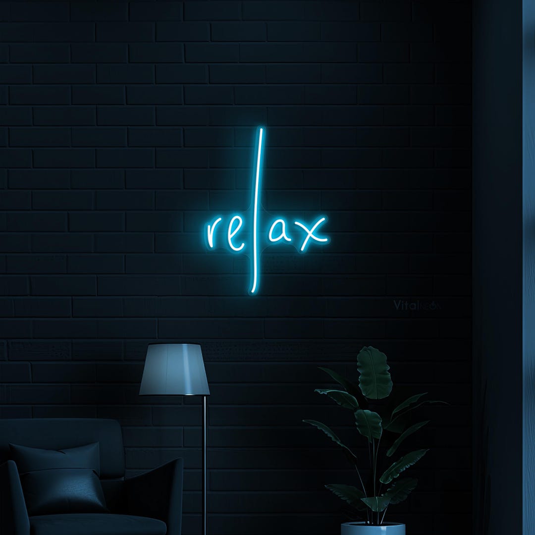 Relax Neon Sign, Relax LED Light, Relax Wall Art, Home Decor, Bedroom ...
