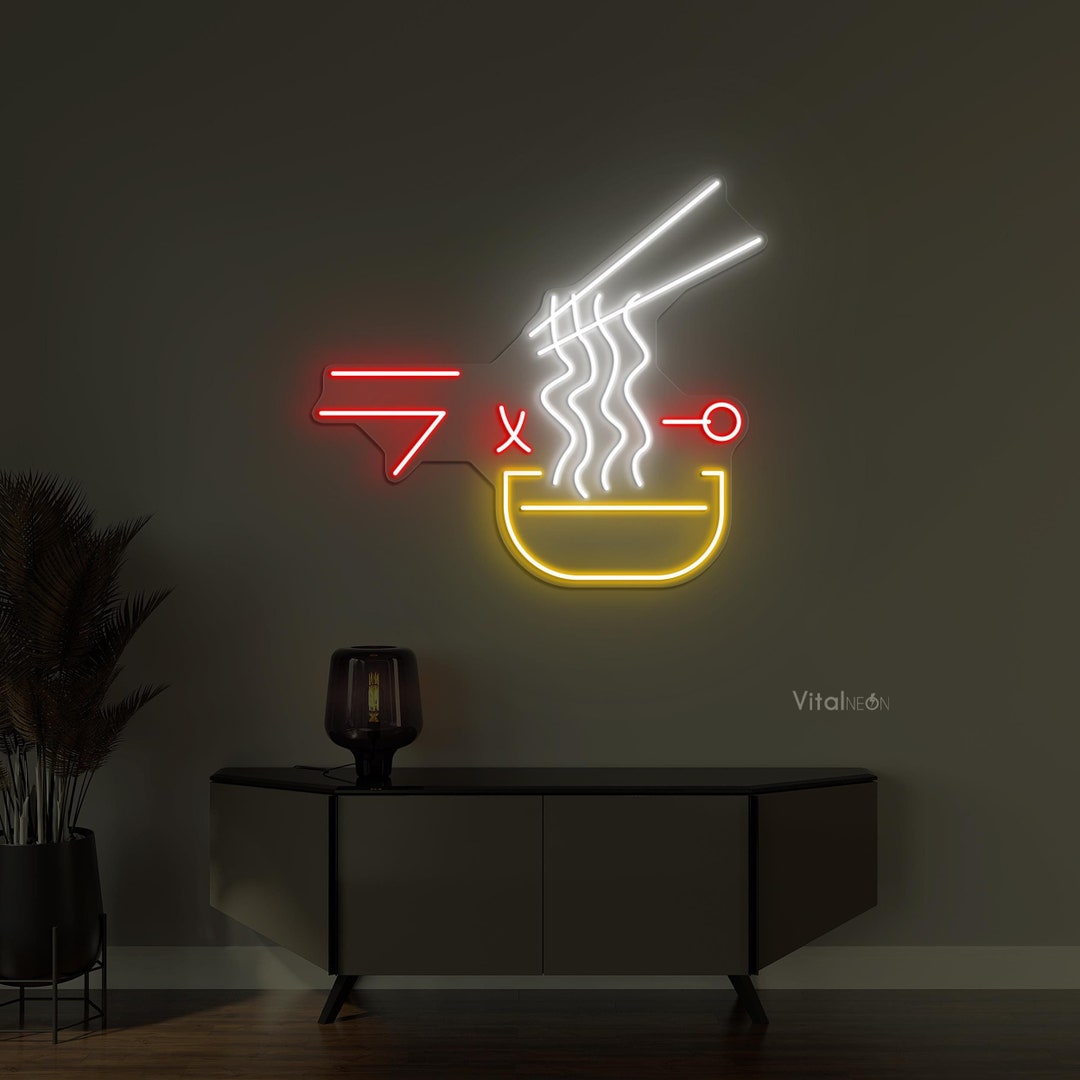 Ramen Neon Sign, Ramen LED Light, Japanese Noodles Wall Art, Kitchen ...