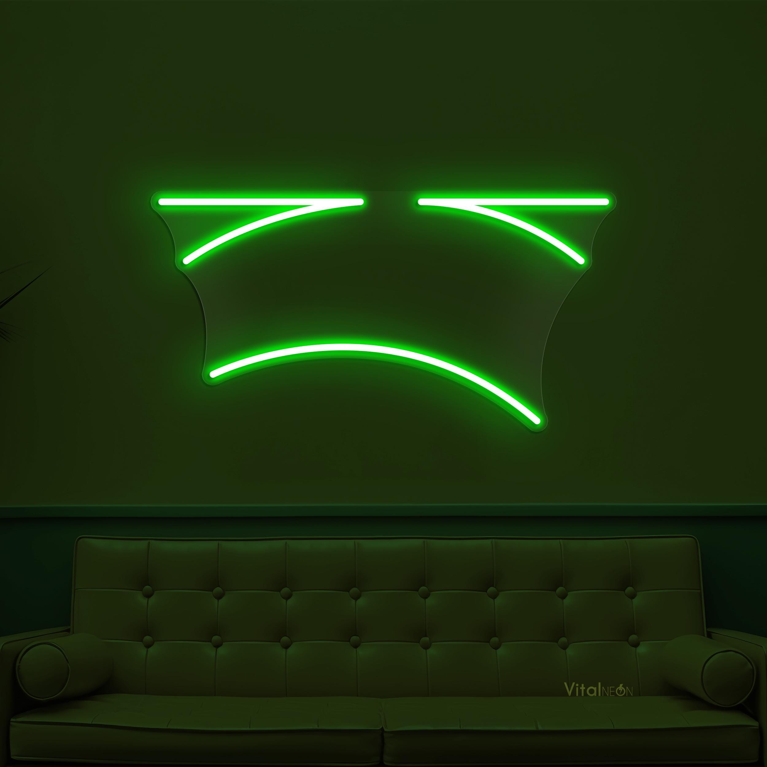 Sad Face Neon Sign, Custom LED Emoji Wall Decor - Etsy