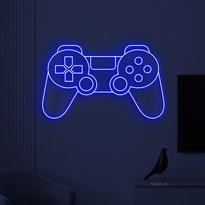 Game Console Neon Sign, Gamepad LED Light, Game Room Wall Decor, Game ...