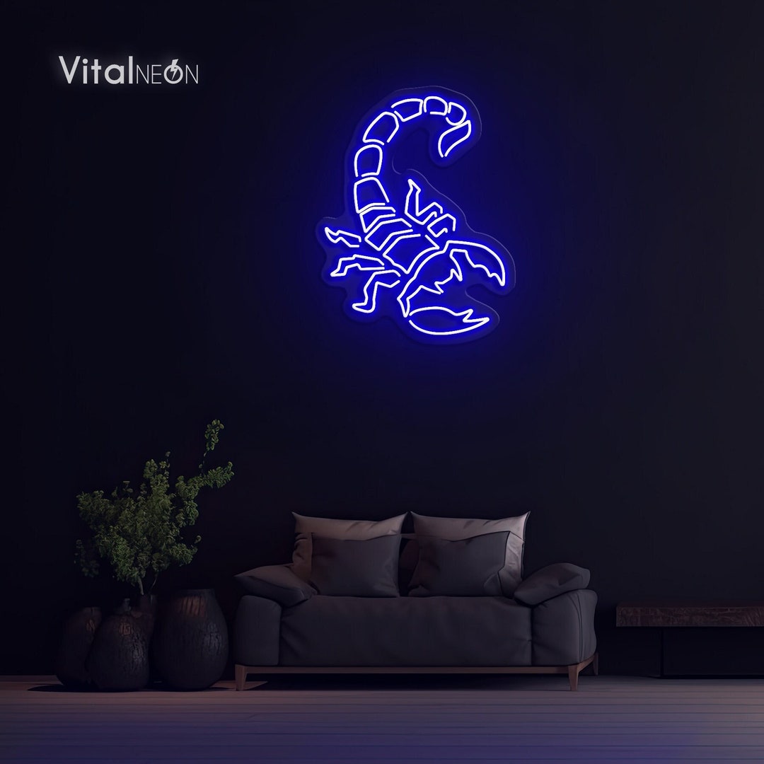 Scorpion Neon Sign, Scorpion Neon Light, Home Art and Room Lighting ...