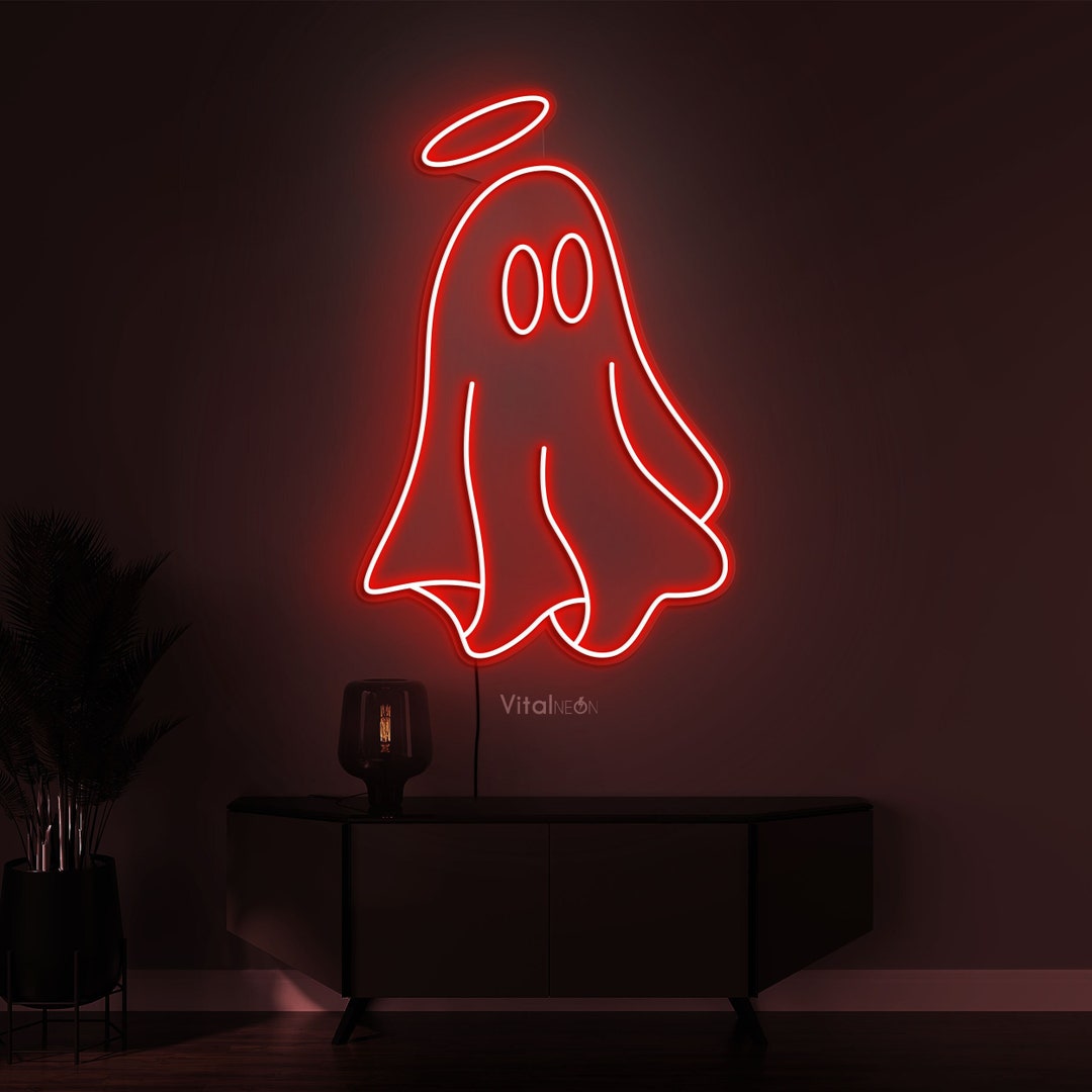 Ghost Neon Signs, Spooky Decor for Home, Parties & Businesses, Scary ...