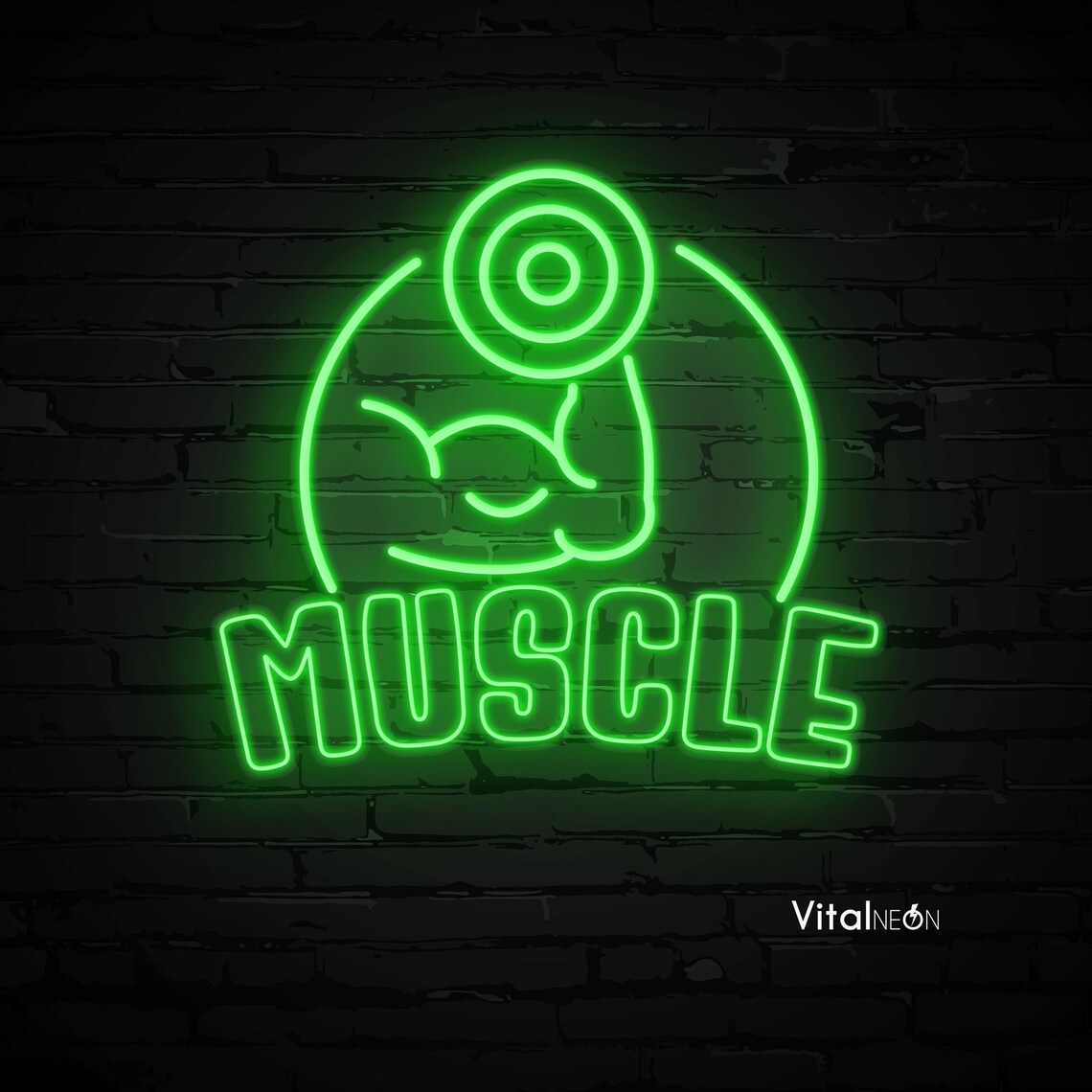 Muscle LED Neon Sign, Gym Wall Decor, Bodybuilding Art - Etsy