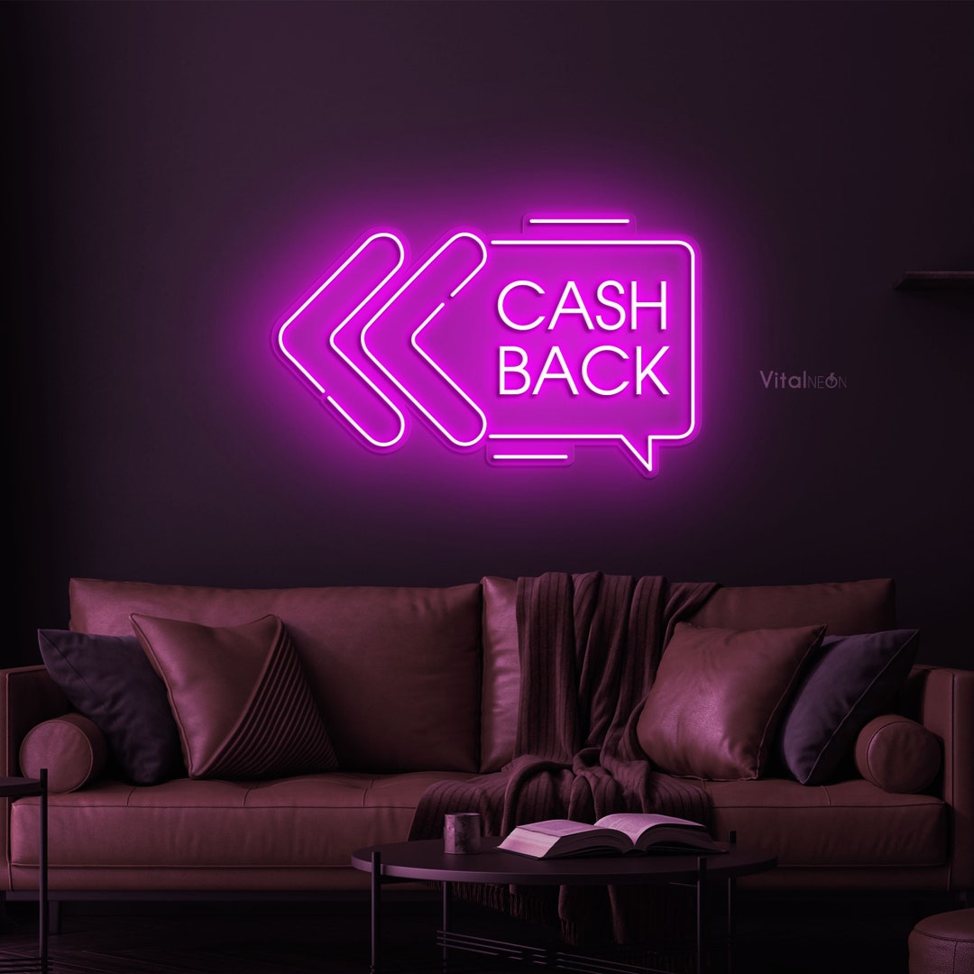 Cash Back Neon Sign, LED Neon Light, Shop Decor, Signage for Stores ...
