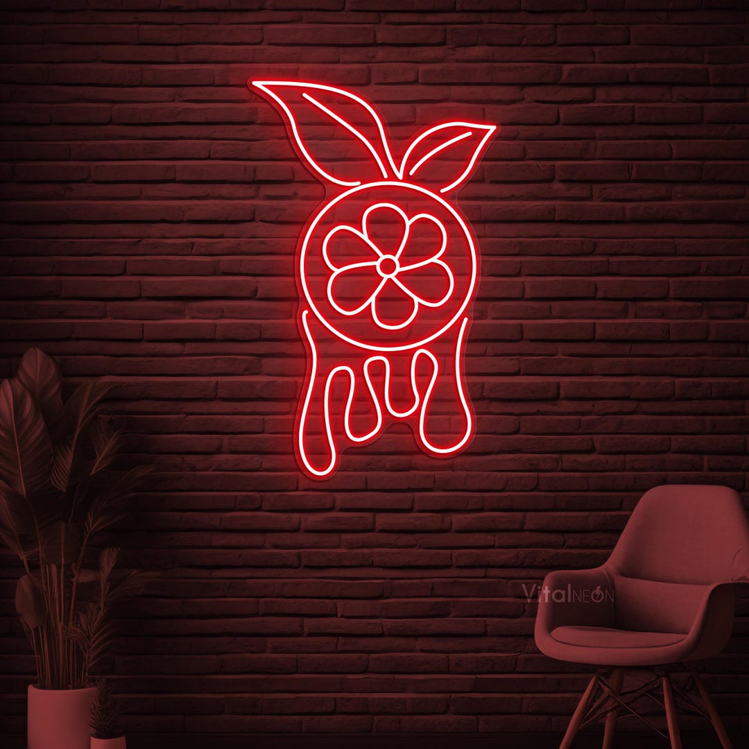 Lemon Neon Sign, Melting Lemon LED Light, Fruit Shop Wall Decor, Citrus ...