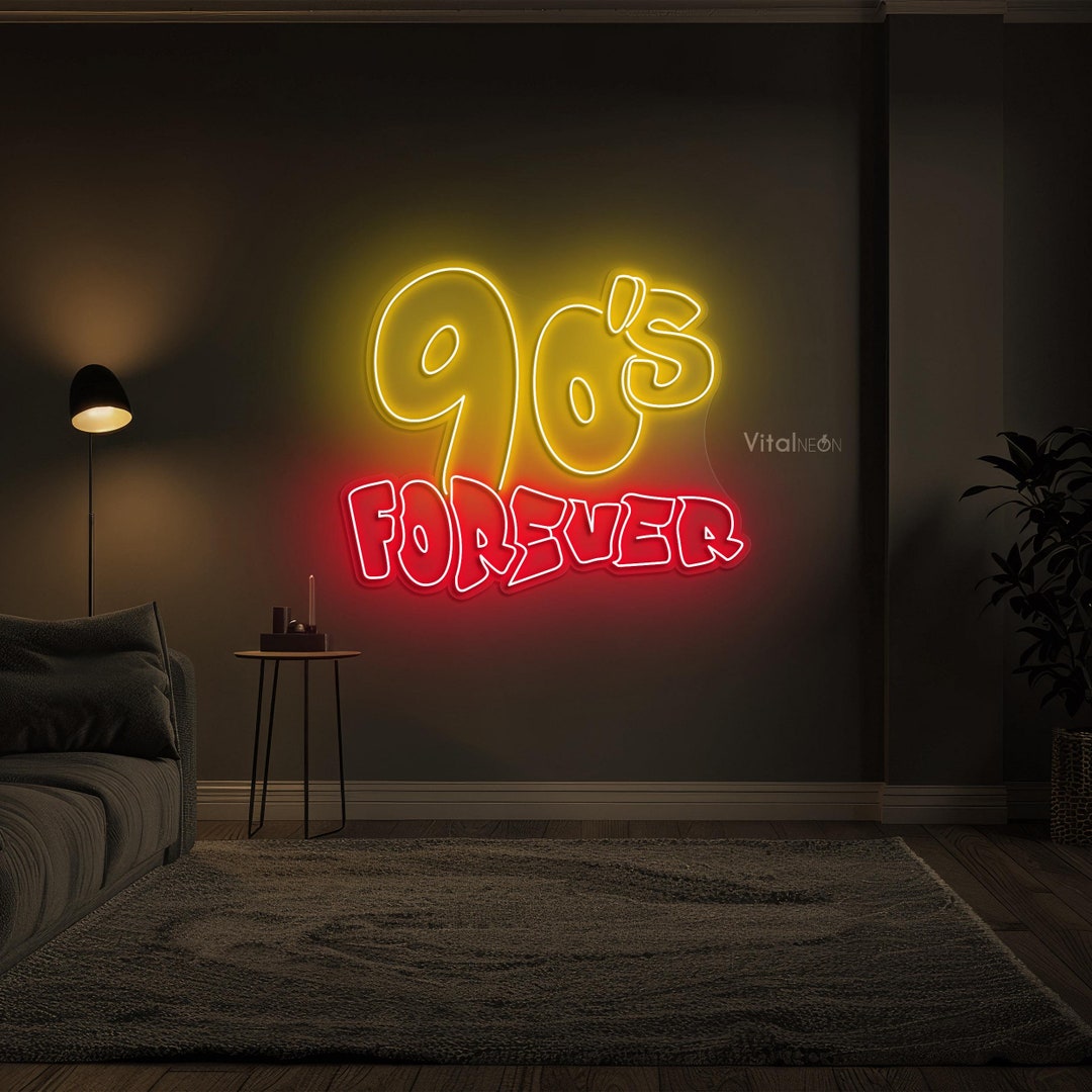90's Forever Neon Sign, 90s Forever Light, Neon Sign for Disco, Bar and ...