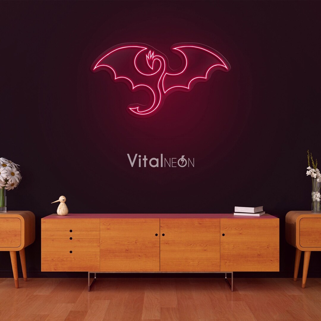 Dragon Neon Sign, Dragon LED Light, Dragon Wall Decor, Game Room ...