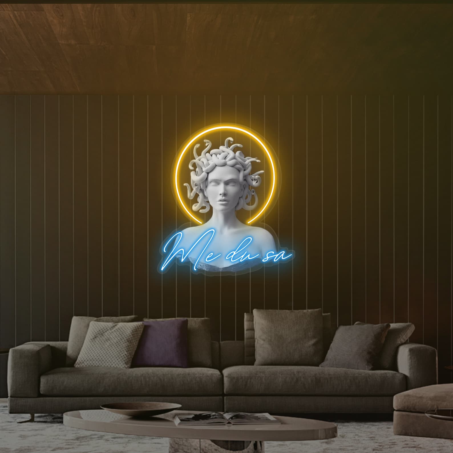 Medusa Head Neon Sign, Mythical LED Art, Greek Mythology Masterpiece ...