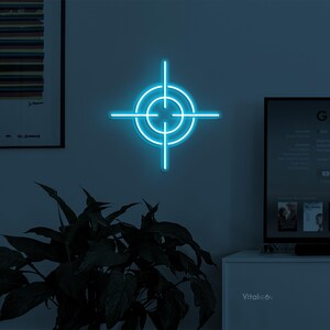 Target Neon Sign, Target LED Light, Game Room Wall Decor, Sports Shop ...
