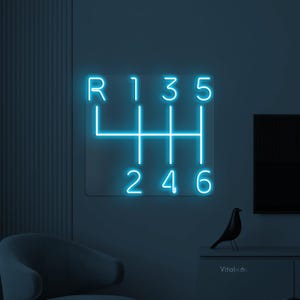 Car Gearbox Neon Sign, Car Gearbox LED Light, Auto Workshop Wall Decor ...