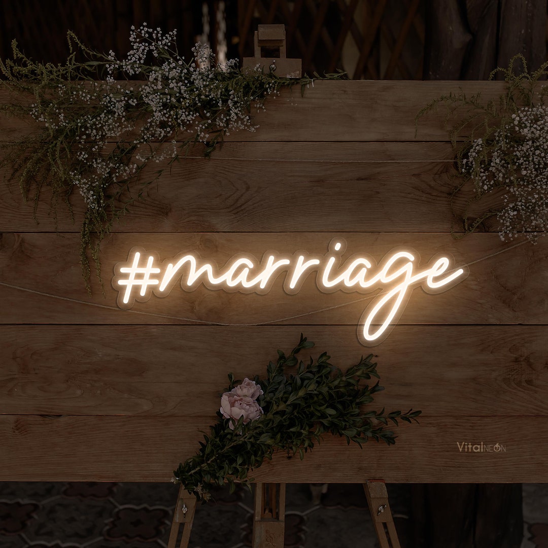 Marriage Neon Sign, Marriage LED Light, Marriage LED Neon Art, Home ...