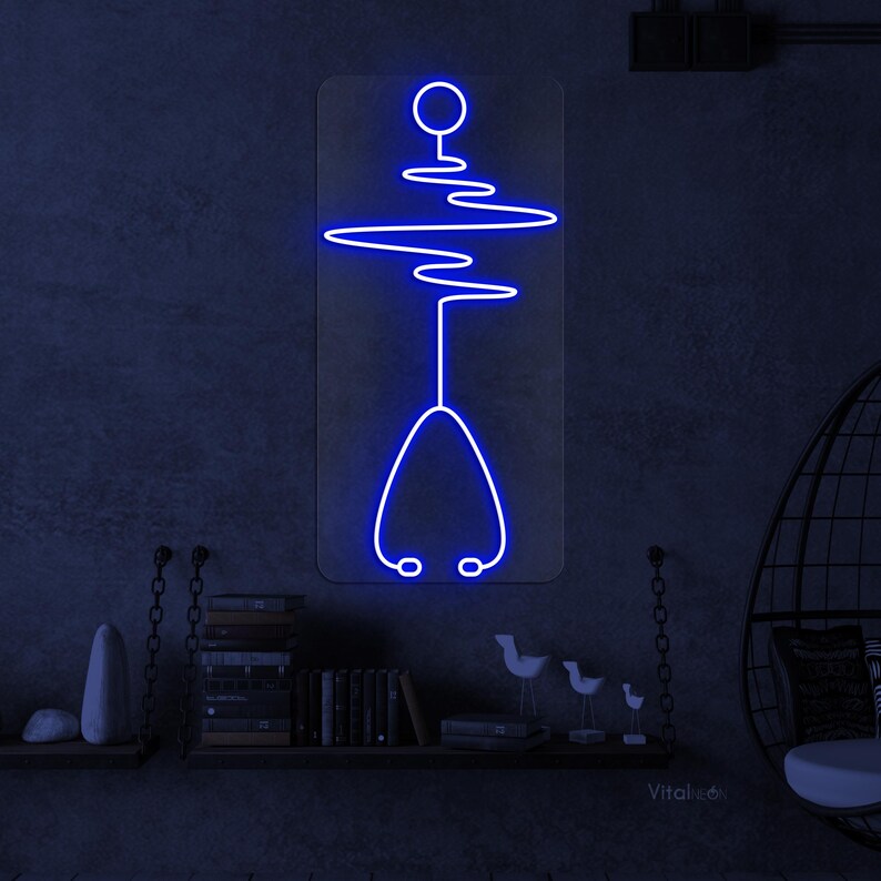 Stethoscope Neon Sign, Stethoscope LED Light, Hospital Wall Decor ...