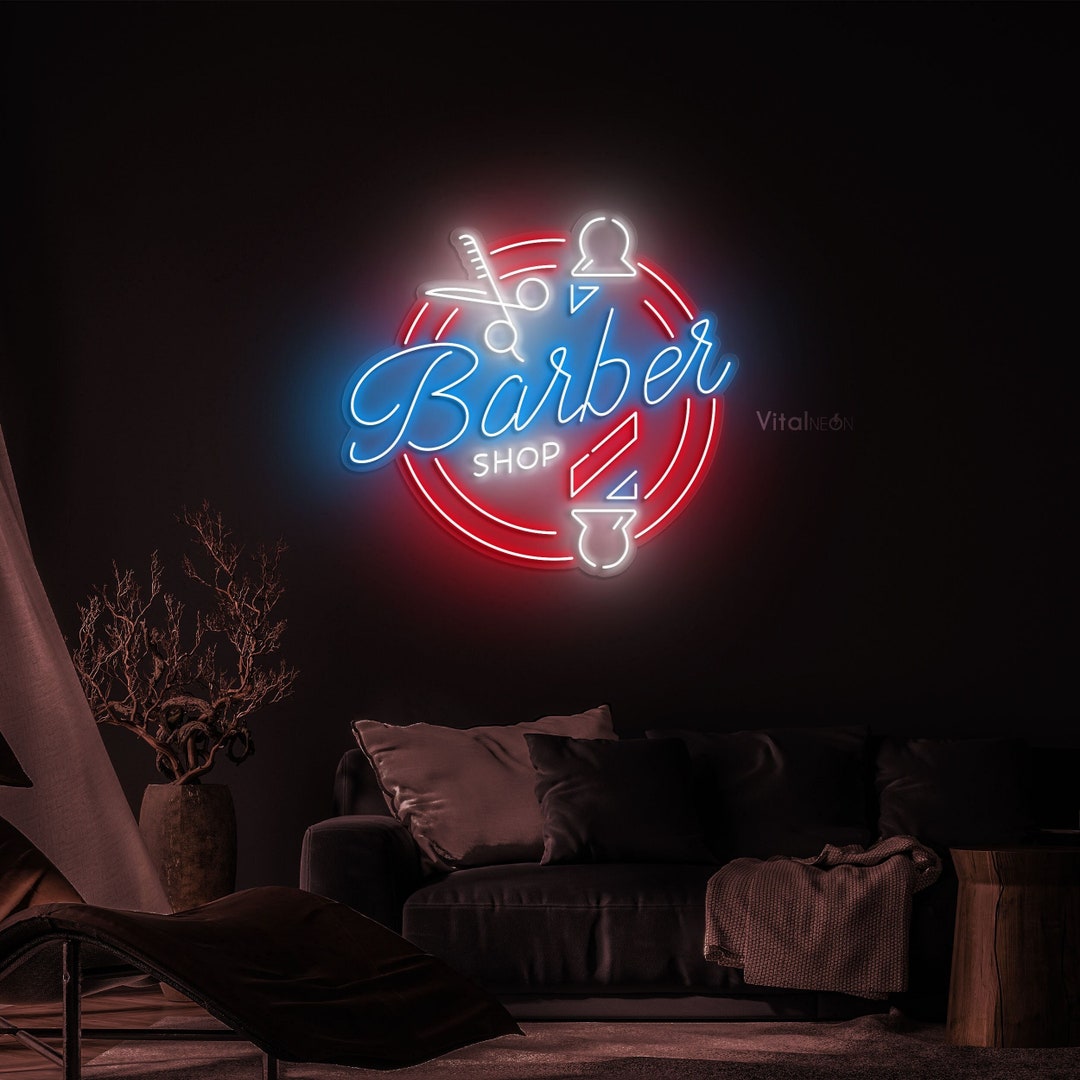 Barber Shop LED Neon Sign, Light for Salon & Barber Shops, Barber ...
